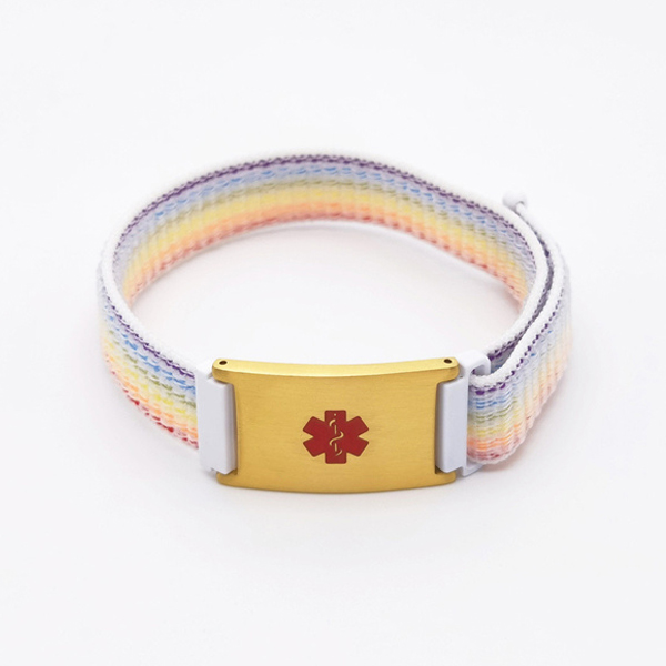 Colorful Nylon Emergency ID Bracelet with Silver Tag -IDB2201CS ...